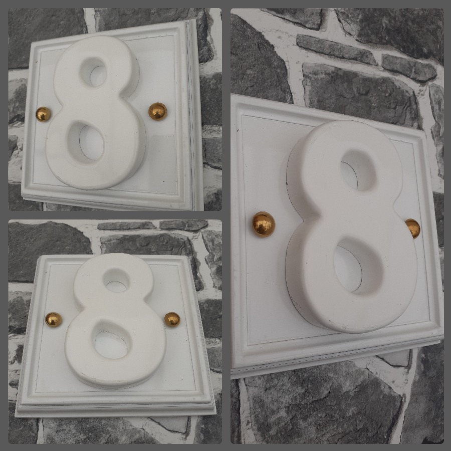 New Chunky Numbers Square 152mm x 152mm - Meadow Place House Signs